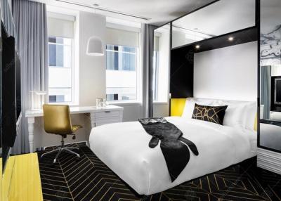 China Fashionable Artistic Hotel Bedroom Furniture Sets High Glossy Painting for sale