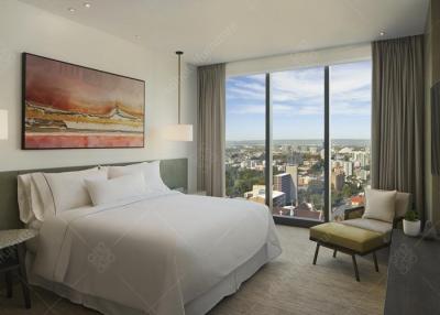 China 5 Star Holiday Inn Hotel Bedroom Furniture Genuine Leather 2 Years Warranty for sale