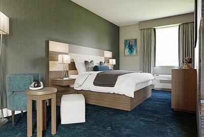 Cina Insiemi alla moda della mobilia della camera da letto dell'hotel con rivestimento laminato in vendita