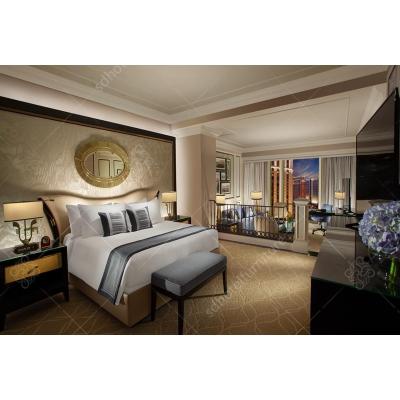 Cina Insiemi della mobilia della camera da letto dell'hotel su misura lusso con materiale di legno in vendita