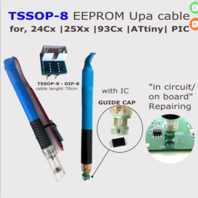 China MSOP8 TSSOP8pogo pin adapter with led light for in-circuit  EEPROM/93CXX /25CXX/24CXX programming en venta