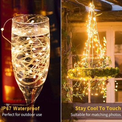 Cina Luci a pile principali della corda della decorazione di Natale con il temporizzatore a distanza impermeabile in vendita
