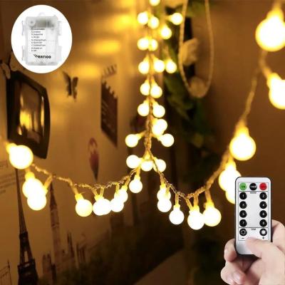 China 100 LEDs Battery Operated String Lights Globe Fairy Lights with Remote Control for Outdoor Tent Camping zu verkaufen