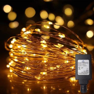 China 100 LED-Lichterketten Wasserdichte Kupferdraht-Lichter mit UL-Adapter enthalten LED-Lichterkette für Innench zu verkaufen
