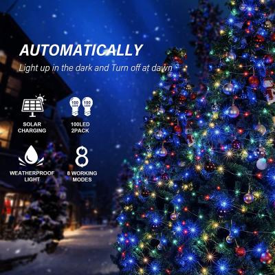 Cina Solare impermeabile all'aperto delle luci solari multicolori della corda alimentato 8 modi per la decorazione di Natale in vendita