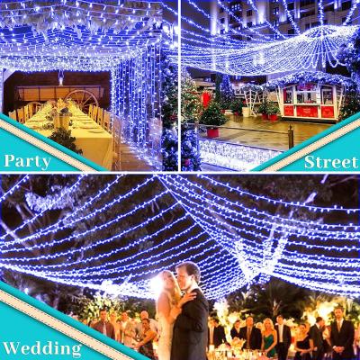 China Azul das luzes da corda do Natal exterior com a decoração do temporizador dos modos & da memória do telecontrole 8 para a casa à venda