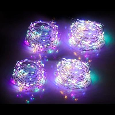 China Multicolor Battery Operated Flashing Light Mode Silver Wire Mini For Festival Decoration zu verkaufen
