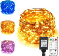 China 20m Color LED String Lights Plug In Color Changing 8 Modes Dimmable With Remote Timer for sale