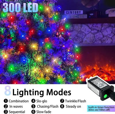 Cina 30m Multicolor Christmas String Lights With 8 Modes Plug In Connectable Fairy String Lights in vendita