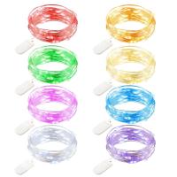 China 10 LED Battery Copper Wire Lights 3M Multicolor Christmas String Lights for sale