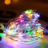 China 10 LED Battery Copper Wire Lights 3M Multicolor Christmas String Lights for sale