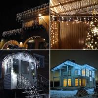 China Connectable Easter Icicle Lights 100 LED 10M Length Cold White for sale