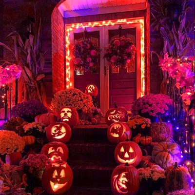 Cina 8 batteria verde del cavo 70m di Halloween di modi delle luci arancio della corda 3.7V in vendita
