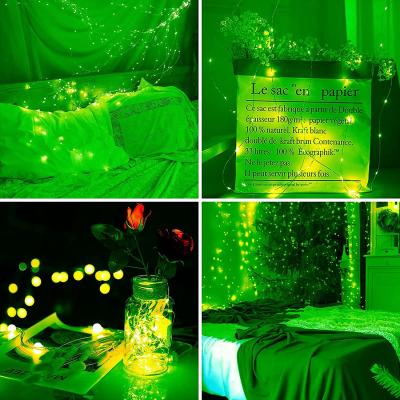 Chine Lumières solaires vertes transparentes de ficelle de Noël pour la décoration de bar à vendre