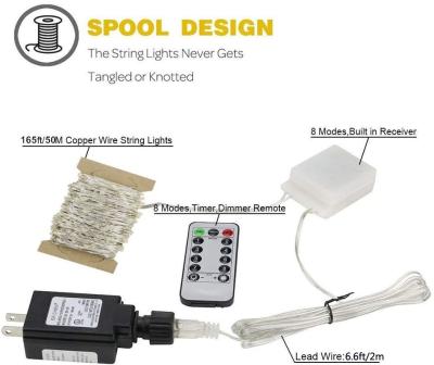 中国 50mの長さの銅線LEDは寝室のための240Vひもの豆電球のプラグをつける 販売のため