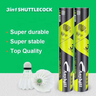 China Anyball 333 Natural Feather Badminton Shuttlecocks For All Ages Players for sale