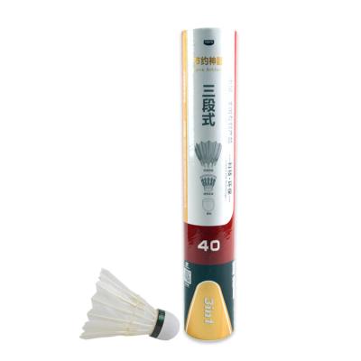 China Dmantis D40 3in1 Hybrid Shuttlecock Natrual Goose Feather Badminton Shuttlecock for sale