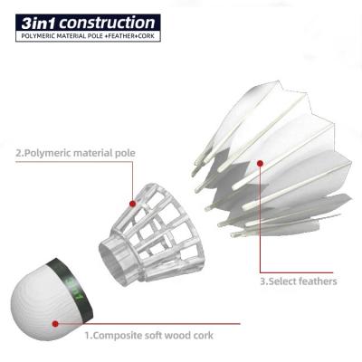 Cina Piume reali di Eva Foam Cork Badminton Birdie per la formazione della marca di Anyball in vendita