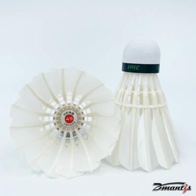 Cina Prezzo di fabbrica fabbrica 3 in 1 Badminton Shuttlecock Dmantis Brand High Level Class a Goose Feather in vendita