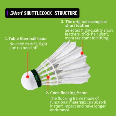 Cina Anyball 3in1 Badminton Shuttlecock Piuma di anatra dritta in vendita