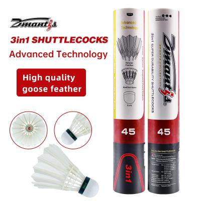 Cina International Brands Cooperated 3in1 Shuttlecock Factory Direct Sale Badminton Shuttlecock Appropriate Speed in vendita