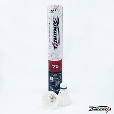 Cina Dmantis D75 Natural Feather Shuttlecock Badminton Natural Duck Feather Cheap Shuttlecock in vendita