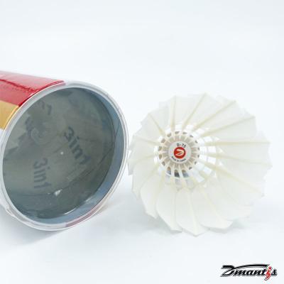 Cina Dmantis D75 Professional Use Badminton Shuttlecock High Level Professional Shuttlecock Natural Feather in vendita