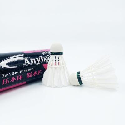 China Cheap Goose Feather Badminton Shuttlecock High Quality Material Durable and Stable Shutttlecocks for Training Te koop