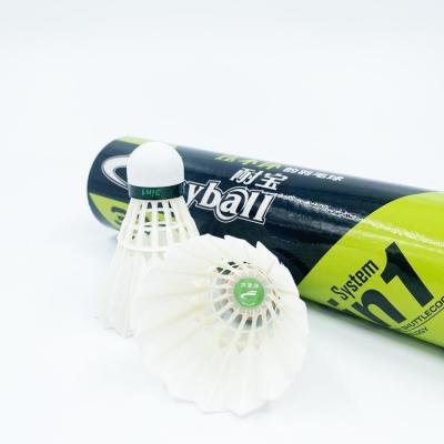 Cina 12PCS Anyball333 Training Durable Stable 3in1 Shuttlecock Hybird Feather Shuttlecocks Birdies Badminton in vendita