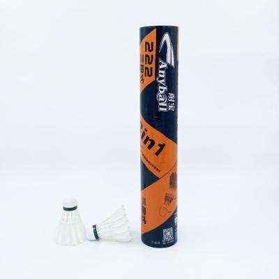 Cina Anyball 12PCS 3in1 Training Goose Feather Shuttlecocks Birdies Badminton Shuttles in vendita