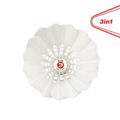 Cina Dmantis Brand D60 Badminton Shuttlecork Durable Stable for Training and Competition Duck Feather Badminton Shuttlecork in vendita
