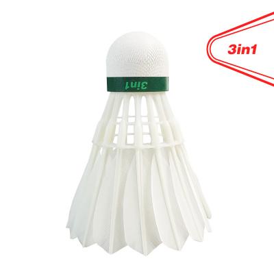Cina Dmantis 3in1 Duck Feather Shuttlecocks Hybrid Shuttlecock Badminton Birdies Indoor Activity in vendita