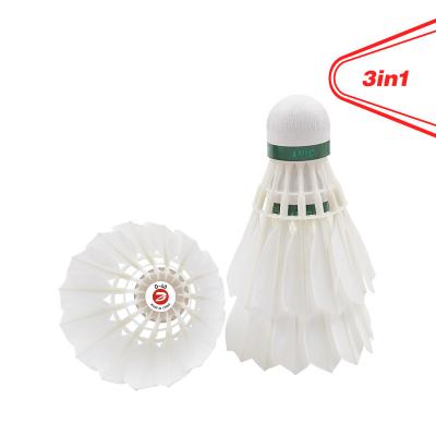 Cina Dmantis 3in1 Duck Feather Shuttlecocks Hybrid Shuttlecock Badminton Birdies Indoor Activity in vendita
