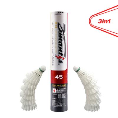 Cina Hybrid Shuttlecock Goose Feather Badminton Shuttlecock High Durable Stable in vendita