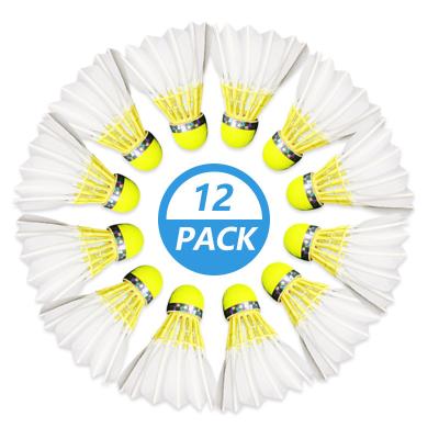 Cina Pelle d'oca di badminton Shuttlecocks con elevata stabilità e durata Palla di badminton in vendita