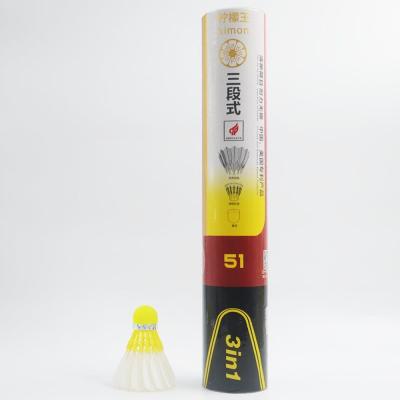Cina Pelle d'oca di badminton Shuttlecocks con elevata stabilità e durata Palla di badminton in vendita
