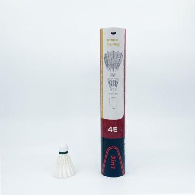 China Preço barato 3 em 1 Shuttlecock Dmantis Marca D45 Modelo Qualidade igual à fábrica de penas Shuttlecock à venda