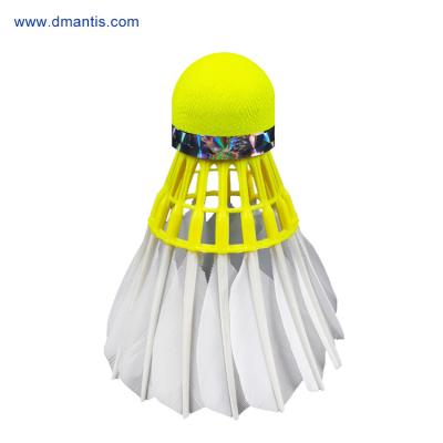 Cina Dmantis D51 3in1 allenamento Goose Piuma Shuttlecock Giallo sughero Badminton Shuttlecock in vendita
