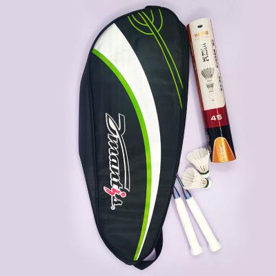 Cina Feather Carbon Fiber Badminton Racquet and Shuttlecocks Set Wholesale Racket Badminton with 3in1 Hybrid Badminton Shuttlecocks in vendita