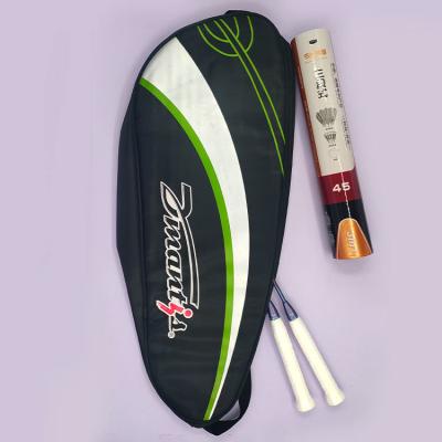 Cina Badminton Set Full Graphite Carbon Fiber Badminton Racket with Hybrid Shuttlecocks Set in vendita