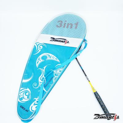 China Dmantis Brand Carbon Badminton Racket Customized Design Factory Price DMS55 with String and Cover Bag à venda