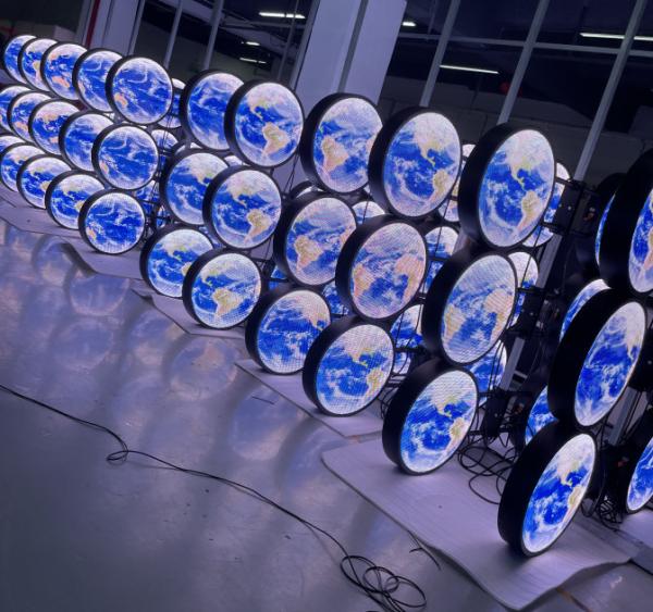 Quality Restaurant P4 Full Color 600mm Round Led Display Logo Screen Panel Board for sale