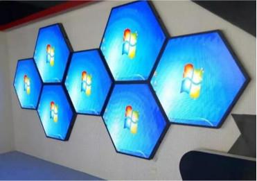 Quality IP65 Outdoor Led Hexagon Wall Panels Display For Commercial Advertising for sale