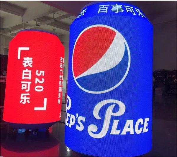 Quality Indoor Advertising Flexible Led Display Screen Beer led display Cola led screen for sale