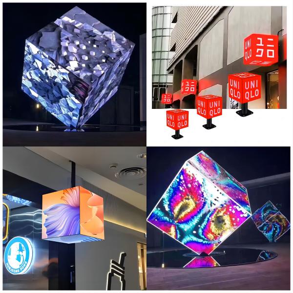 Quality 5 Face Creative LED Display Cube led display For Exhibitions for sale