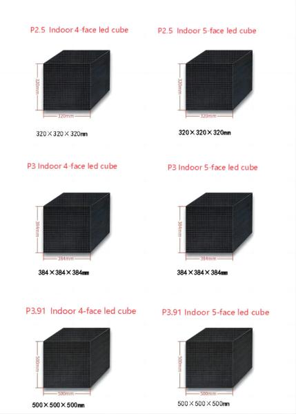 Quality ODM Indoor Creative LED Display Magic Cube Box 5 Face Screen for sale