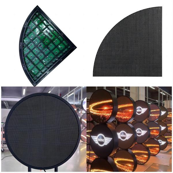 Quality Seamless 1R1G1B Round Led Display Panel P4mm Die Casting Aluminum for sale