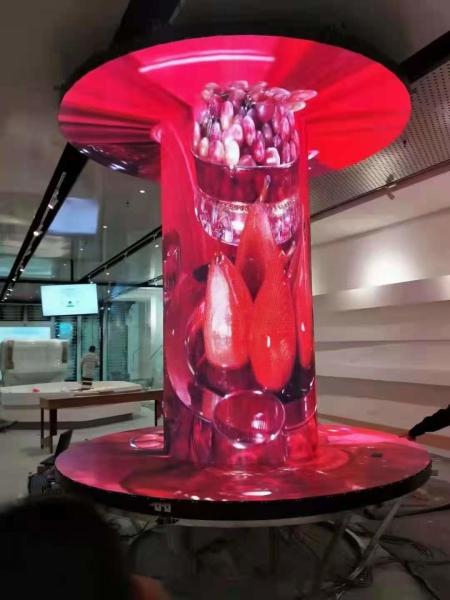 Quality Programmable Cylinder Flexible LED Display Screen P1.25 SMD1010 for sale