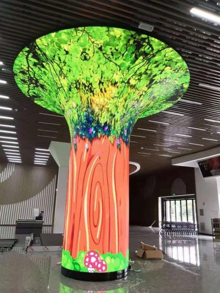 Quality Programmable Cylinder Flexible LED Display Screen P1.25 SMD1010 for sale