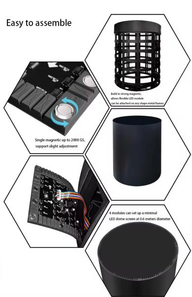 Quality 220V P2 Curved Flexible Led Display Thin Screen Lightweight for sale